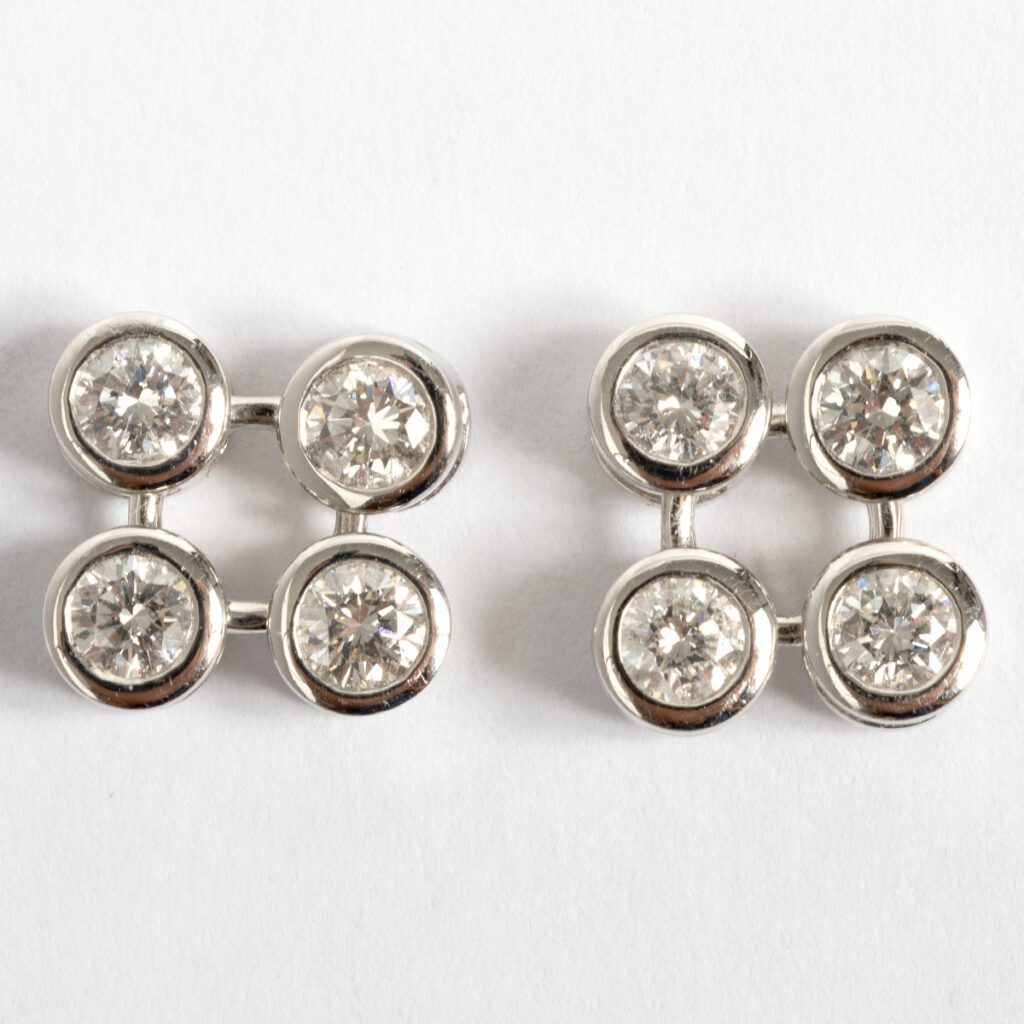 'Boodle' Style Diamond Earrings | Vintage And Prestige