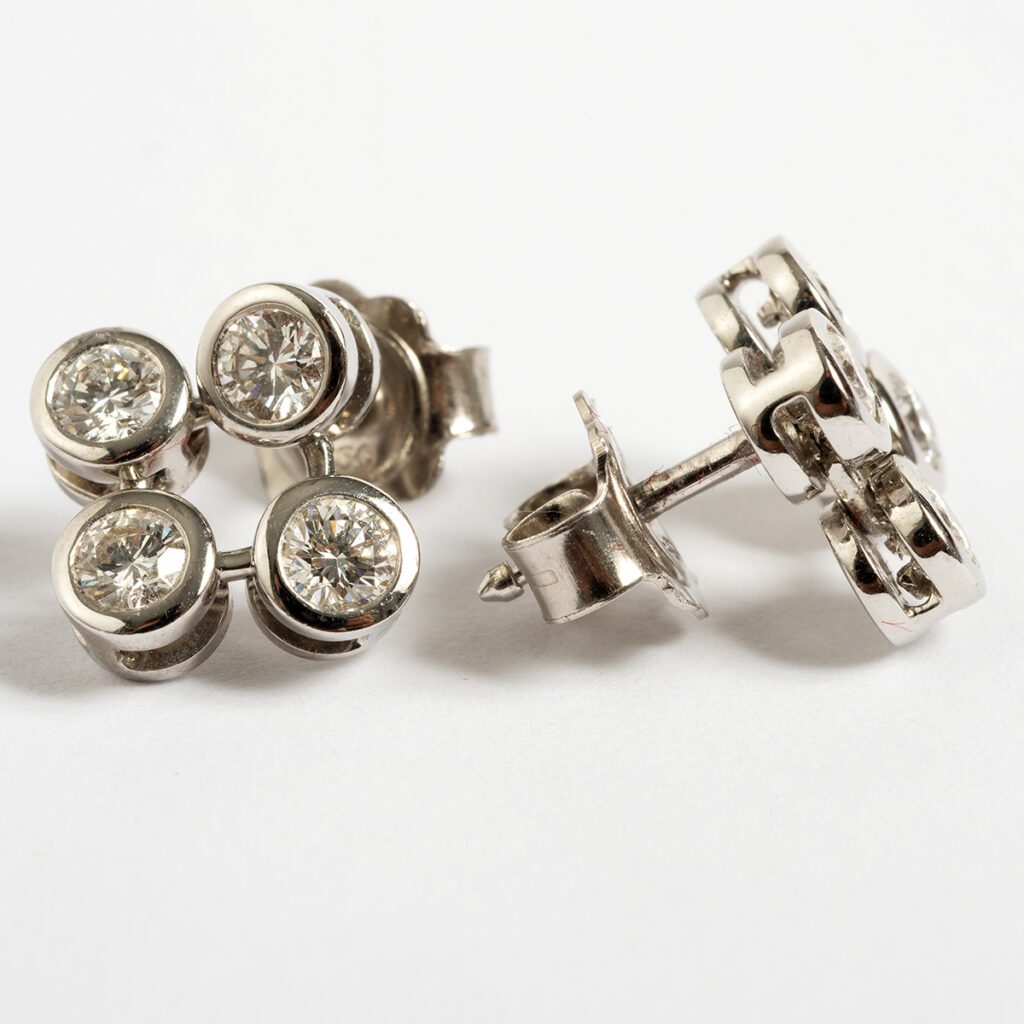 'Boodle' Style Diamond Earrings | Vintage And Prestige